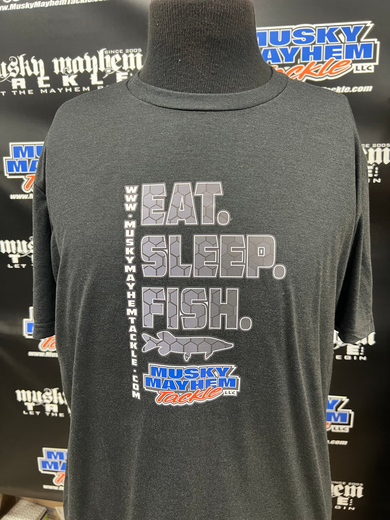 Eat Sleep Fish T-shirt – Musky Mayhem Tackle llc